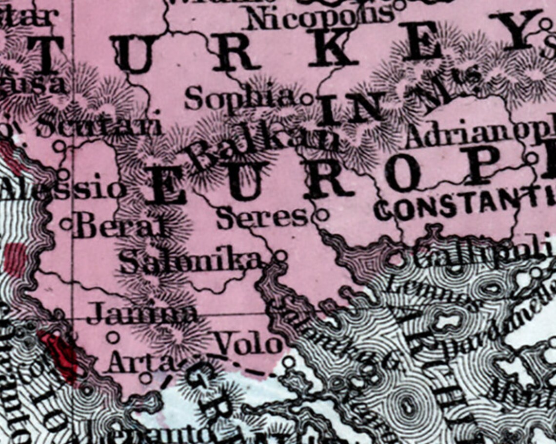 Map of Europe From 1863 is a Perfect Christmas Gift - Etsy