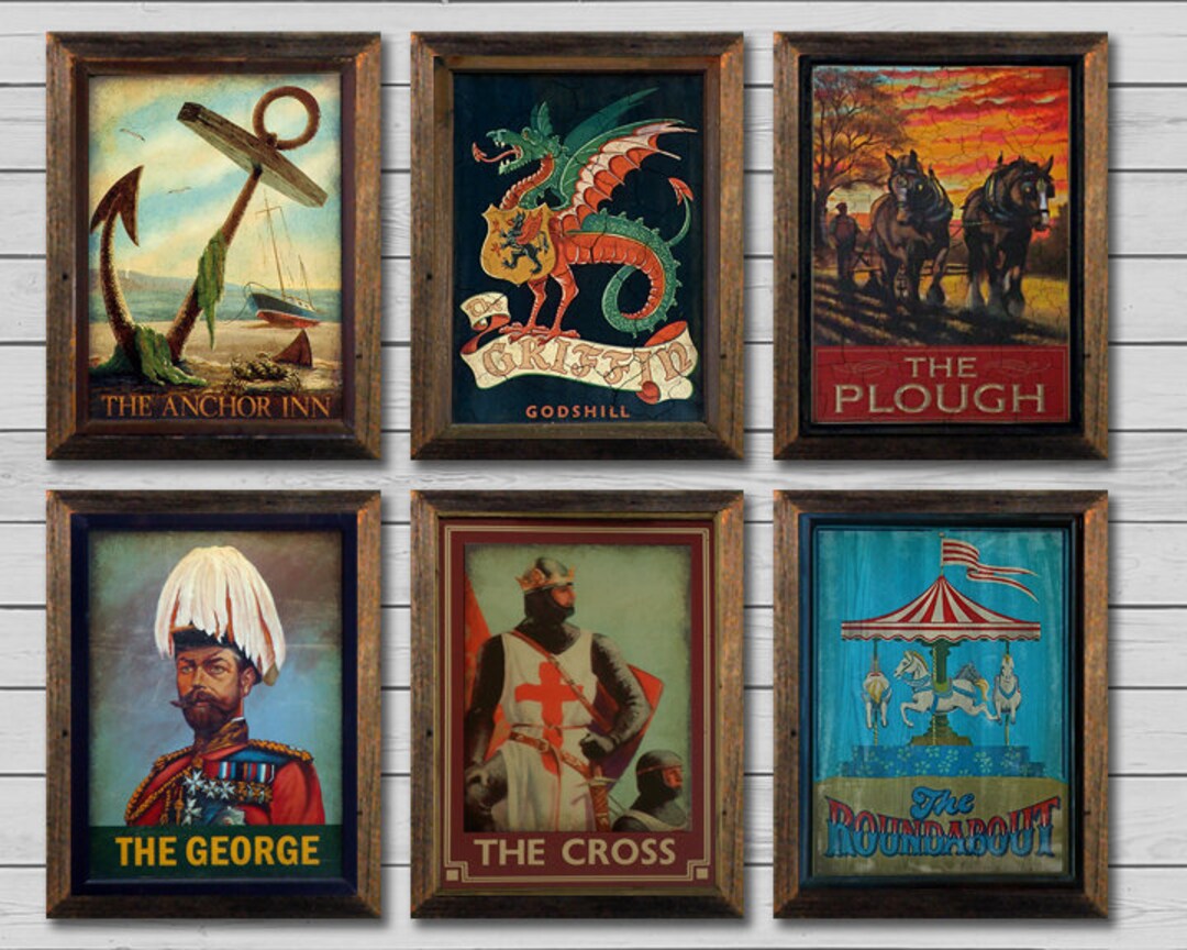 Old English Pub Signs Set 5 - Etsy