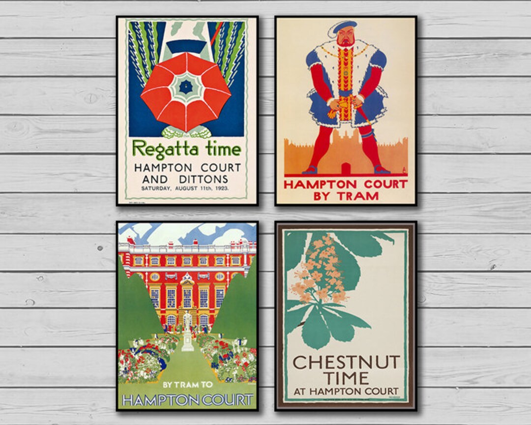 Hampton Court Travel Posters Great Britain Group 1 - Etsy