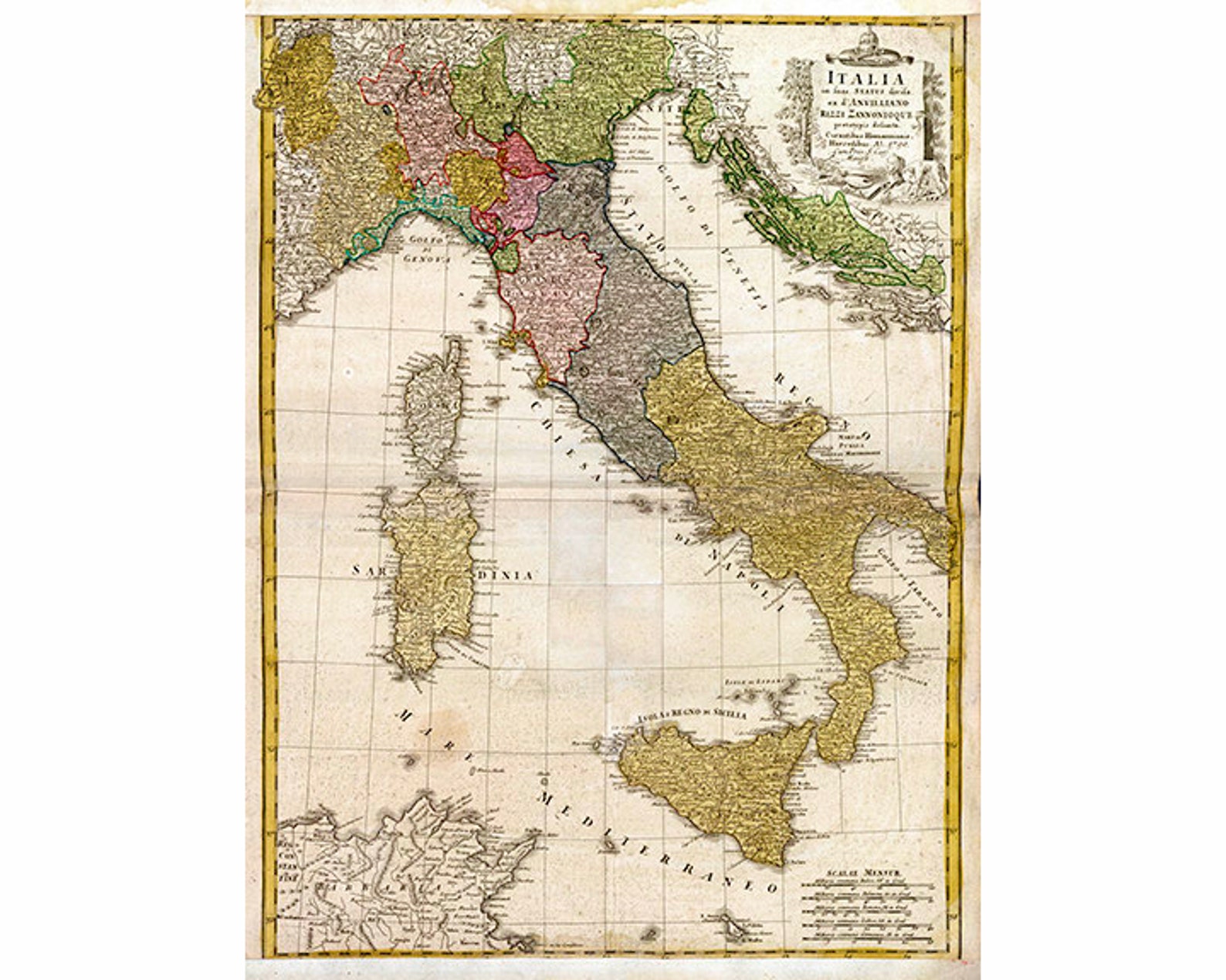 Map of Italy From 1790 is a Perfect Christmas Gift - Etsy