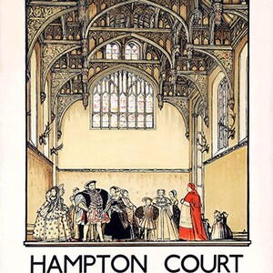 Hampton Court Travel Posters Great Britain Group 2 - Etsy