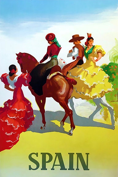Spanish Travel Posters From Spain Wall Art - Etsy