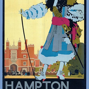 Hampton Court Travel Posters Great Britain Group 2 - Etsy