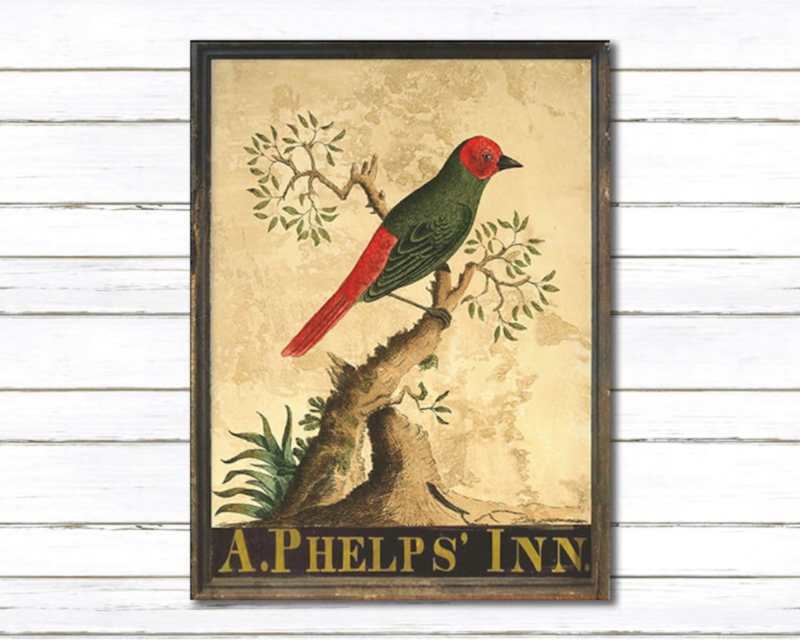 Old English Pub Signs Poster A. Phelps Inn - Etsy