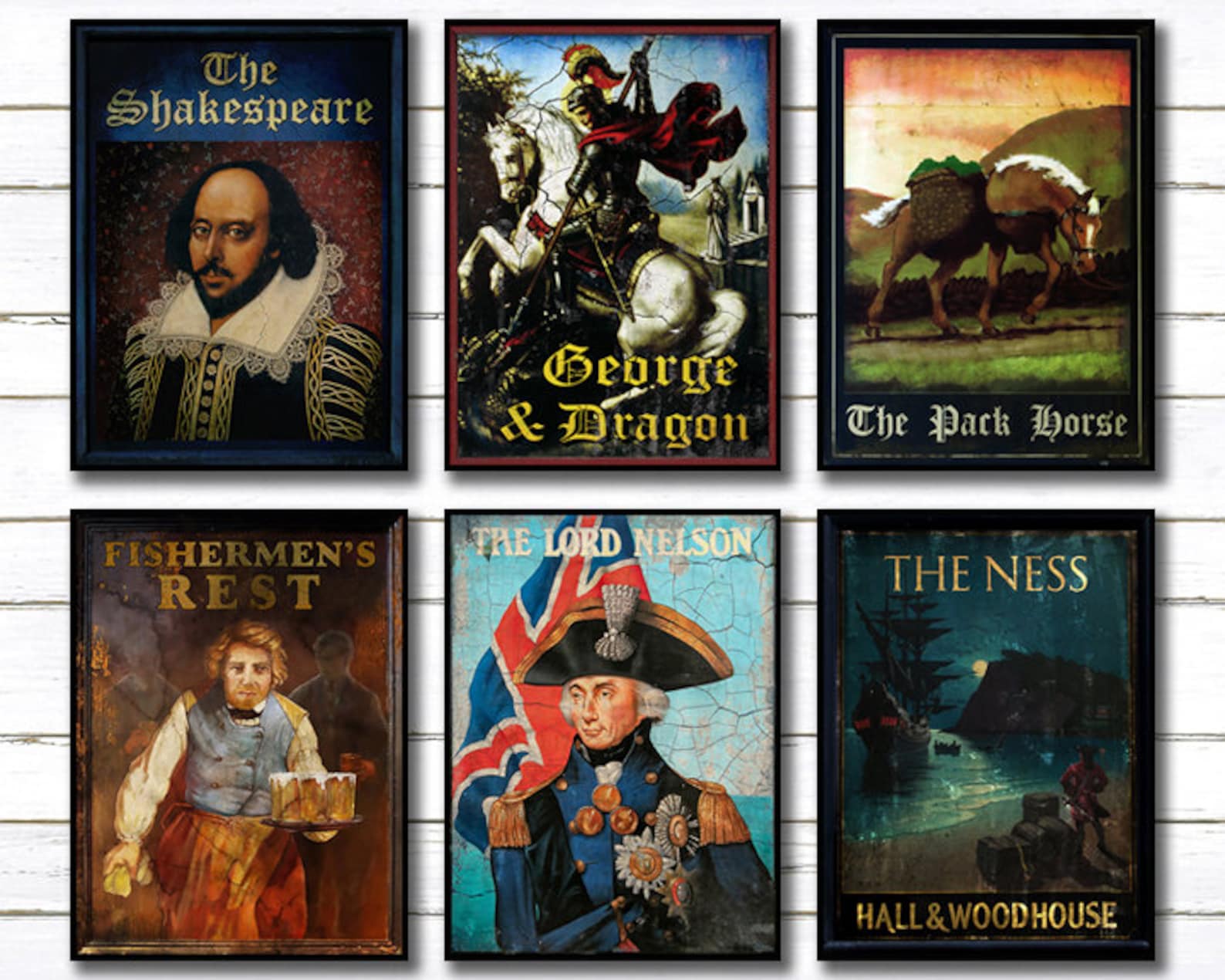 Old English Pub Signs Set 4 - Etsy