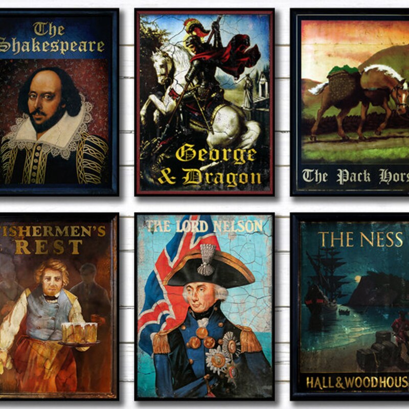 Antique English Bar Signs - Etsy