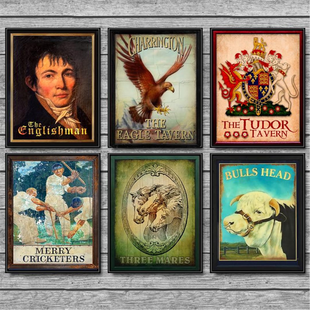 Old English Pub Signs Set 9 - Etsy