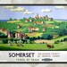 British Train Travel Poster of Somerset, U. K. - Etsy