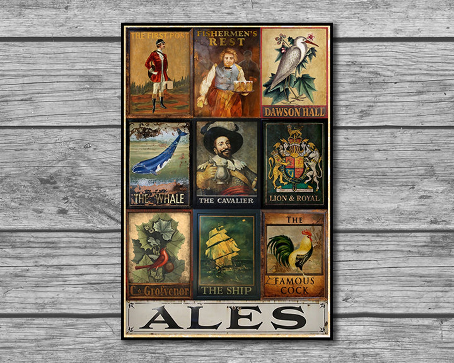 Old English Pub Signs Poster - Etsy