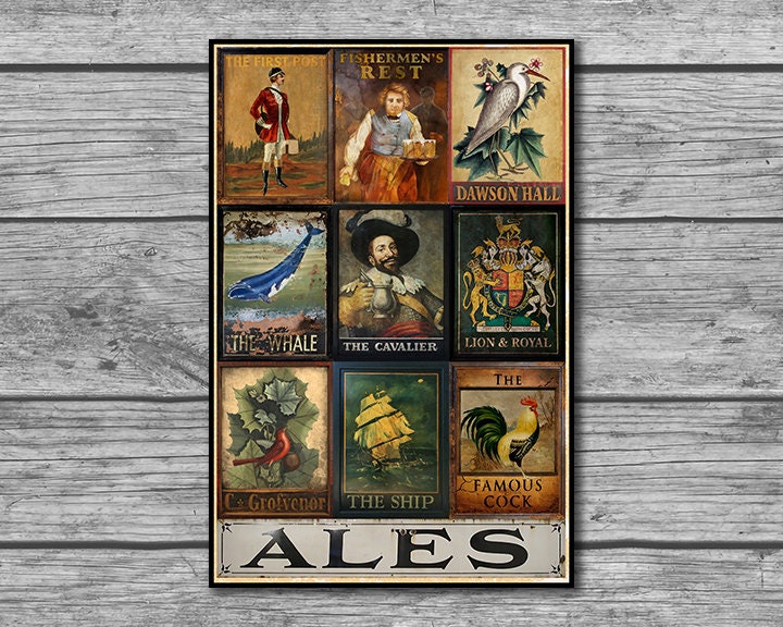 Old English Pub Signs Poster - Etsy