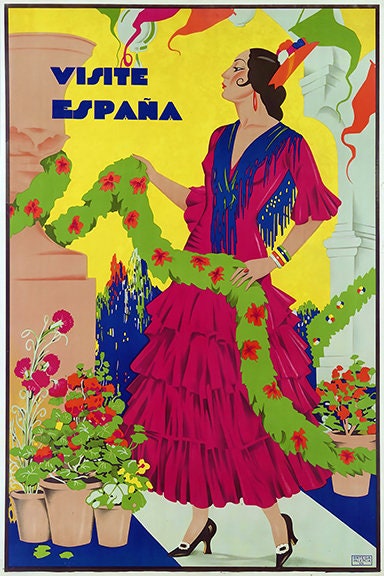 Spanish Travel Posters From Spain Wall Art - Etsy