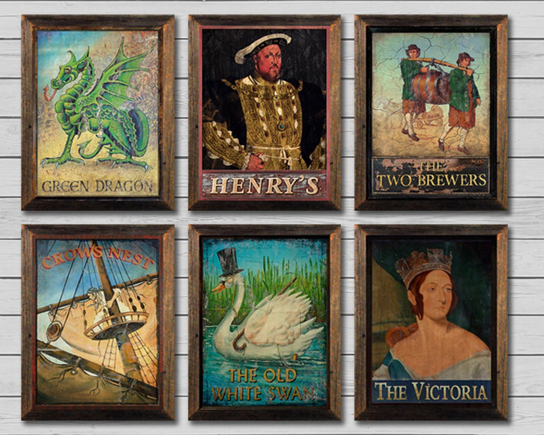 Old English Pub Signs Set 3 - Etsy