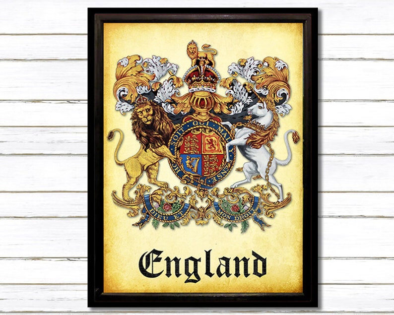 Historic Coat of Arms of England for Your Pub or Man Cave - Etsy