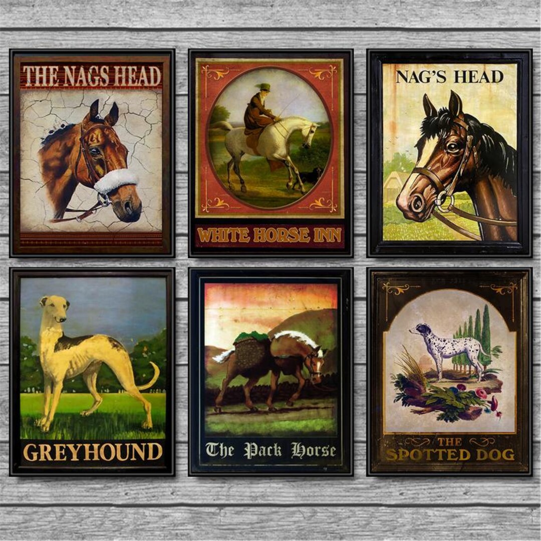 Old English Pub Signs Set 8 - Etsy