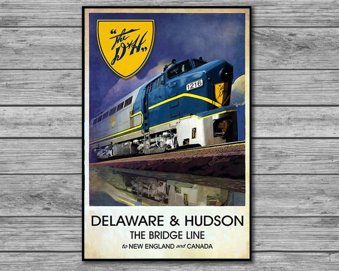 Delaware and Hudson Train Line Art Deco Early Twentieth Century Travel ...