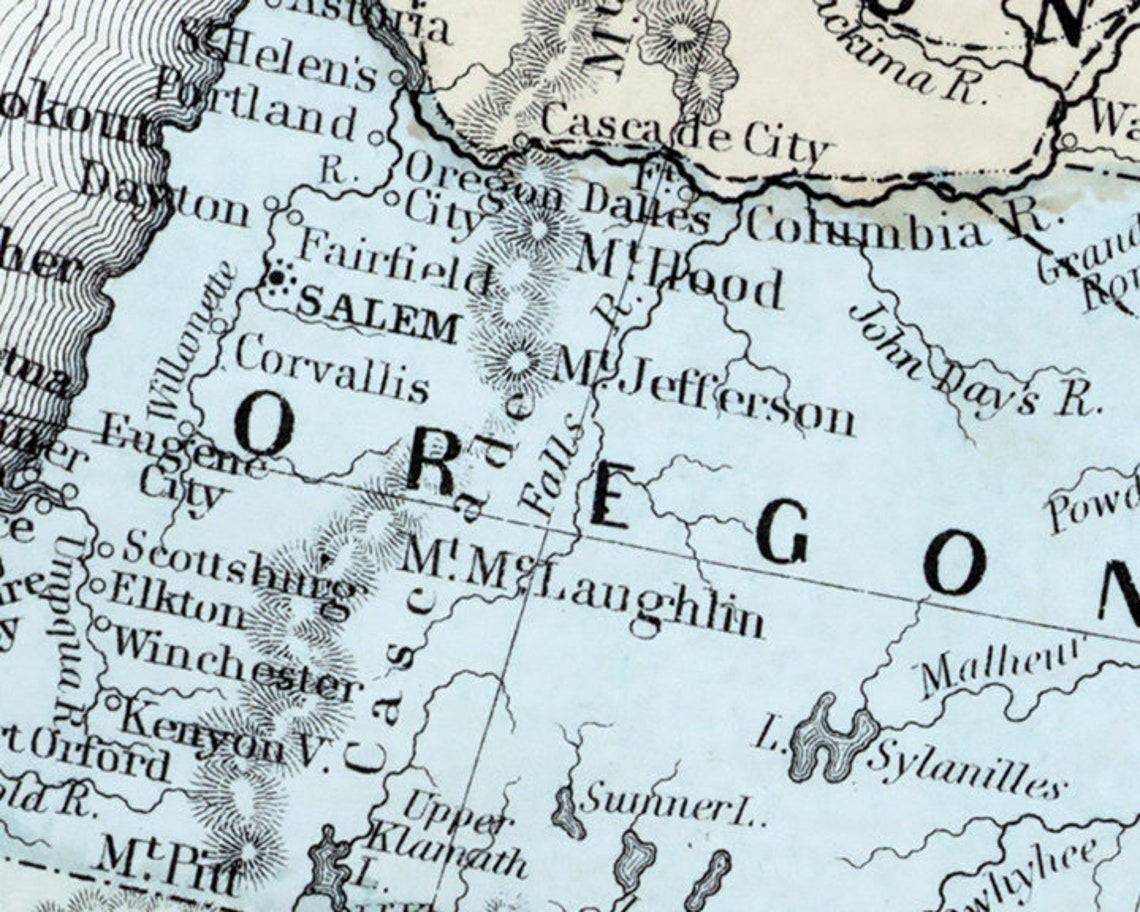 Map of the United States of America From 1863 is a Perfect - Etsy