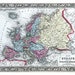 Map of Europe From 1863 is a Perfect Christmas Gift - Etsy