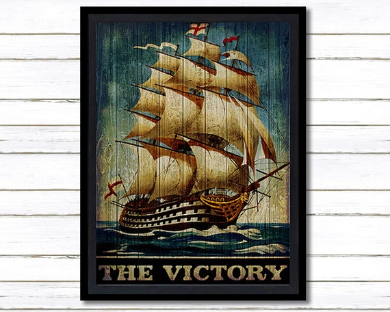Old English Pub Signs Poster of the Ship the Victory - Etsy