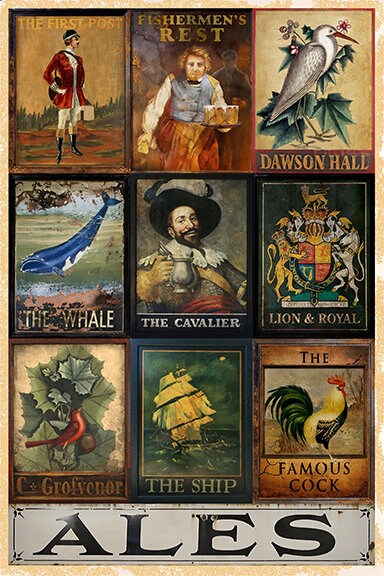 Old English Pub Signs Poster - Etsy