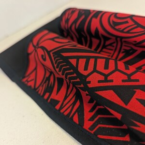 Polynesian Tribal in Red and Black Massage Therapist Double Lotion and ...