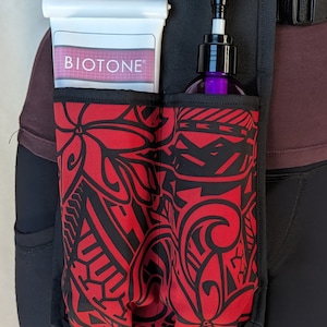 Polynesian Tribal in Red and Black Massage Therapist Double Lotion and ...