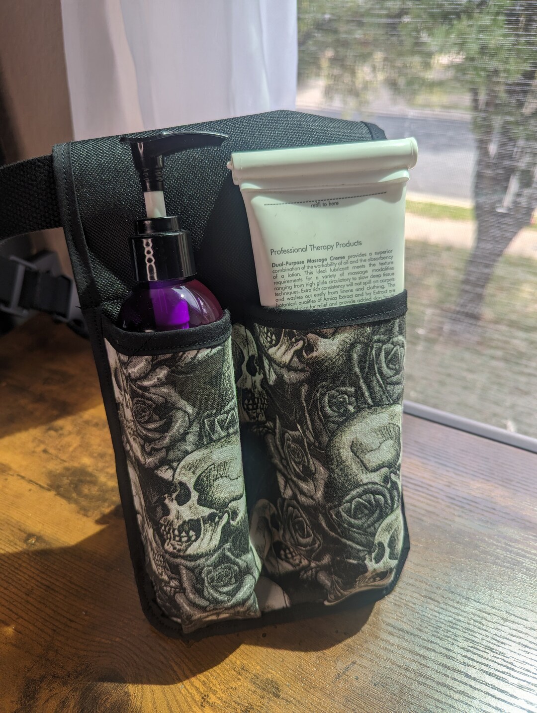 Skull and Roses Massage Therapist Double Lotion and Utility Holster - Etsy