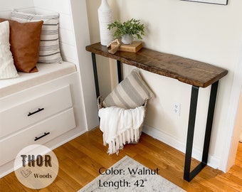 Solid Wood Sofa Table Handmade With Multiple Stain Options - Etsy