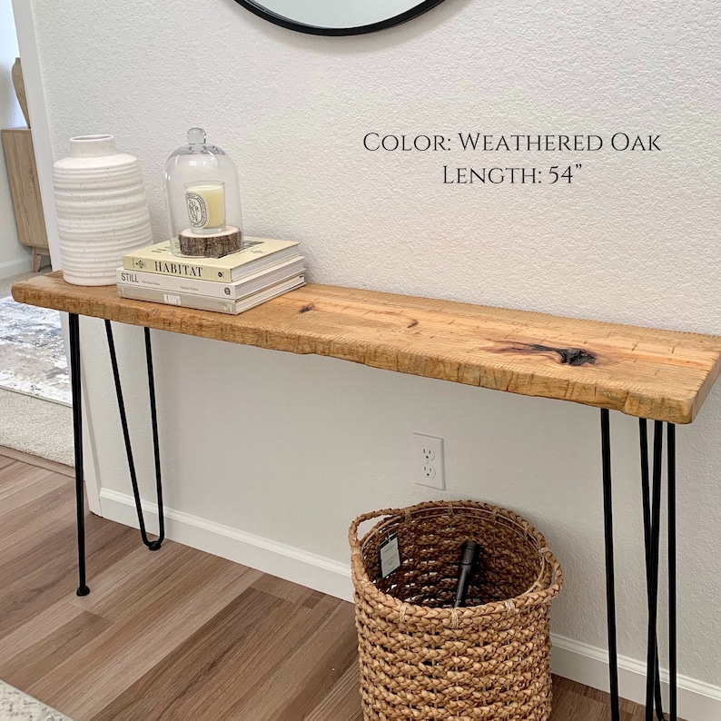 Handmade Entryway Console Table Rustic Country Farmhouse Real - Etsy