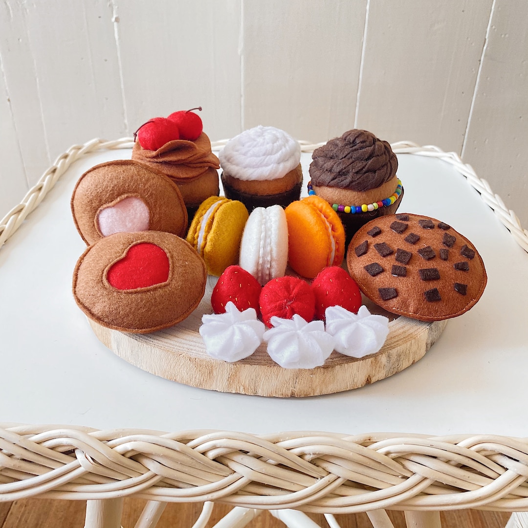 Bakery Felt Set, Food for Children's Kitchen, Play Food for Grocery ...