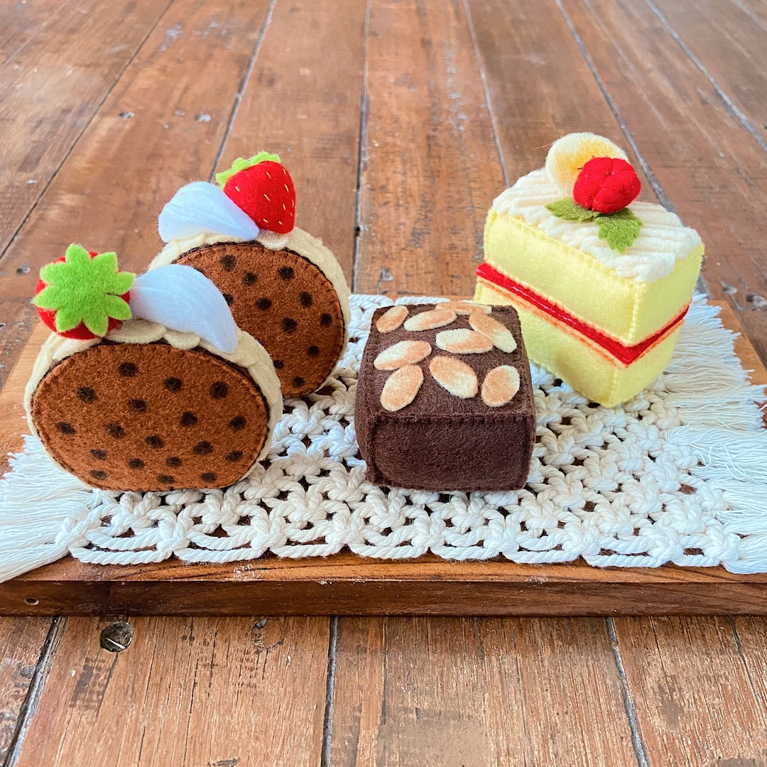 Felt Cake Play Food, Food to Play With, Food Children's Kitchen, Play ...