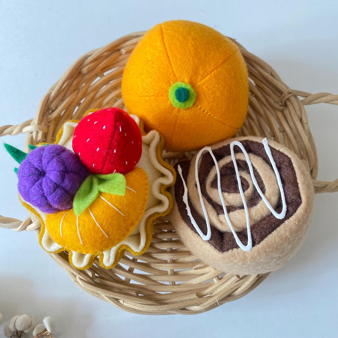 Felt Play Food, Felt Orange Cake, Bakery Play, Children's Kitchen ...