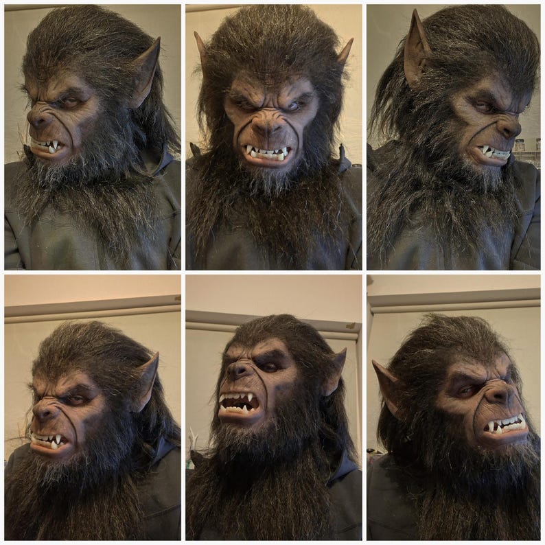 Realistic Werewolf Mask – Moving Mouth Creature Cosplay, Halloween ...