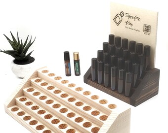 Wooden Display Rack Product Bottles of 13/16 Outer Diameter 3 Row ...