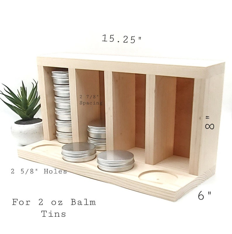 2 Oz Balm Tin Displays - Multiple Sizes - Engraved Backing Option - Etsy