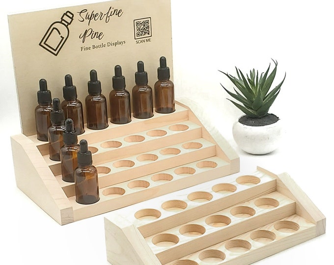 Modern 1 Oz (30ml) Tiered Glass Bottle Displays - Multiple Sizes - for ...