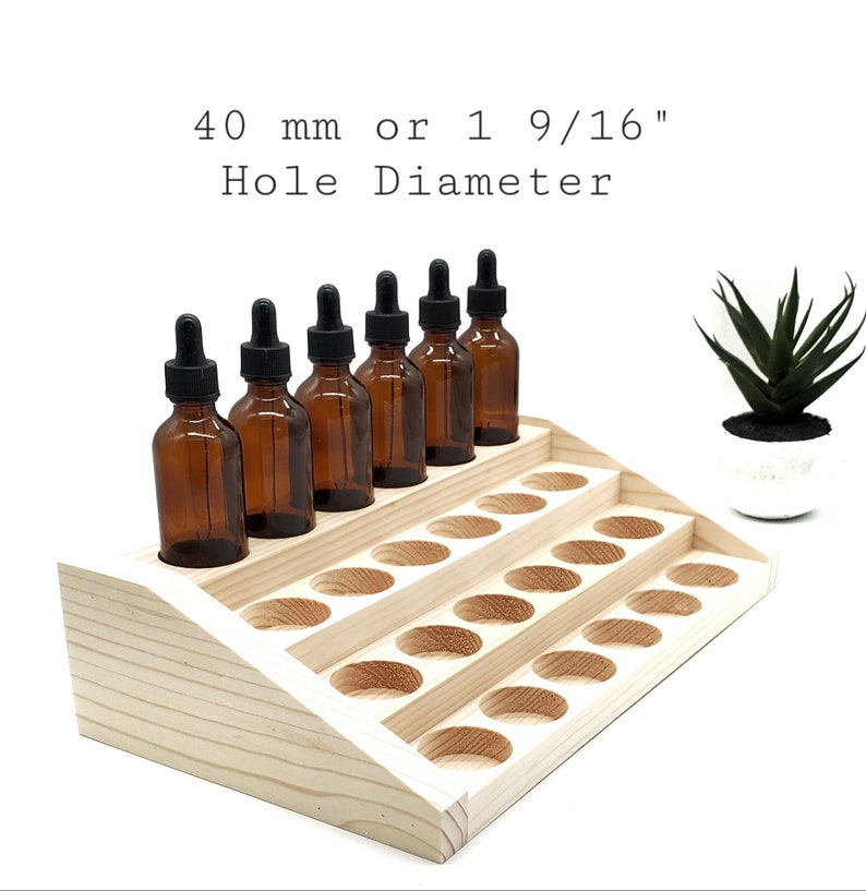 2 Oz Tiered Bottle Displays - 12+ Holes - for Essential Oils, Beard ...