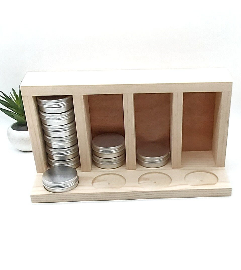 2 Oz Balm Tin Displays - Multiple Sizes - Engraved Backing Option - Etsy
