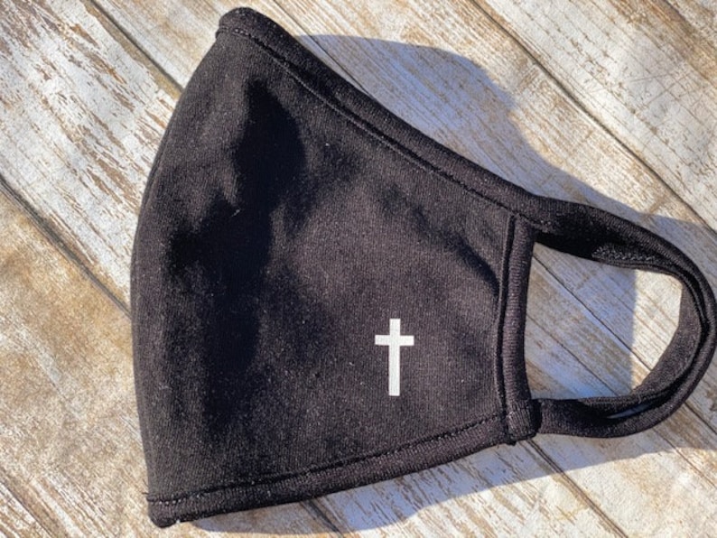 Cross Face Mask,christian Face Mask,washable Face Mask,baptism Gift ...