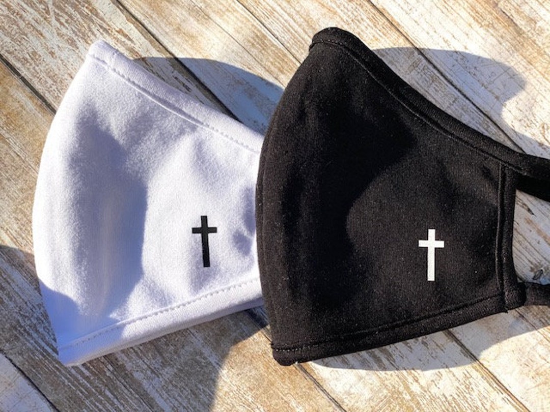 Cross Face Mask,christian Face Mask,washable Face Mask,baptism Gift ...