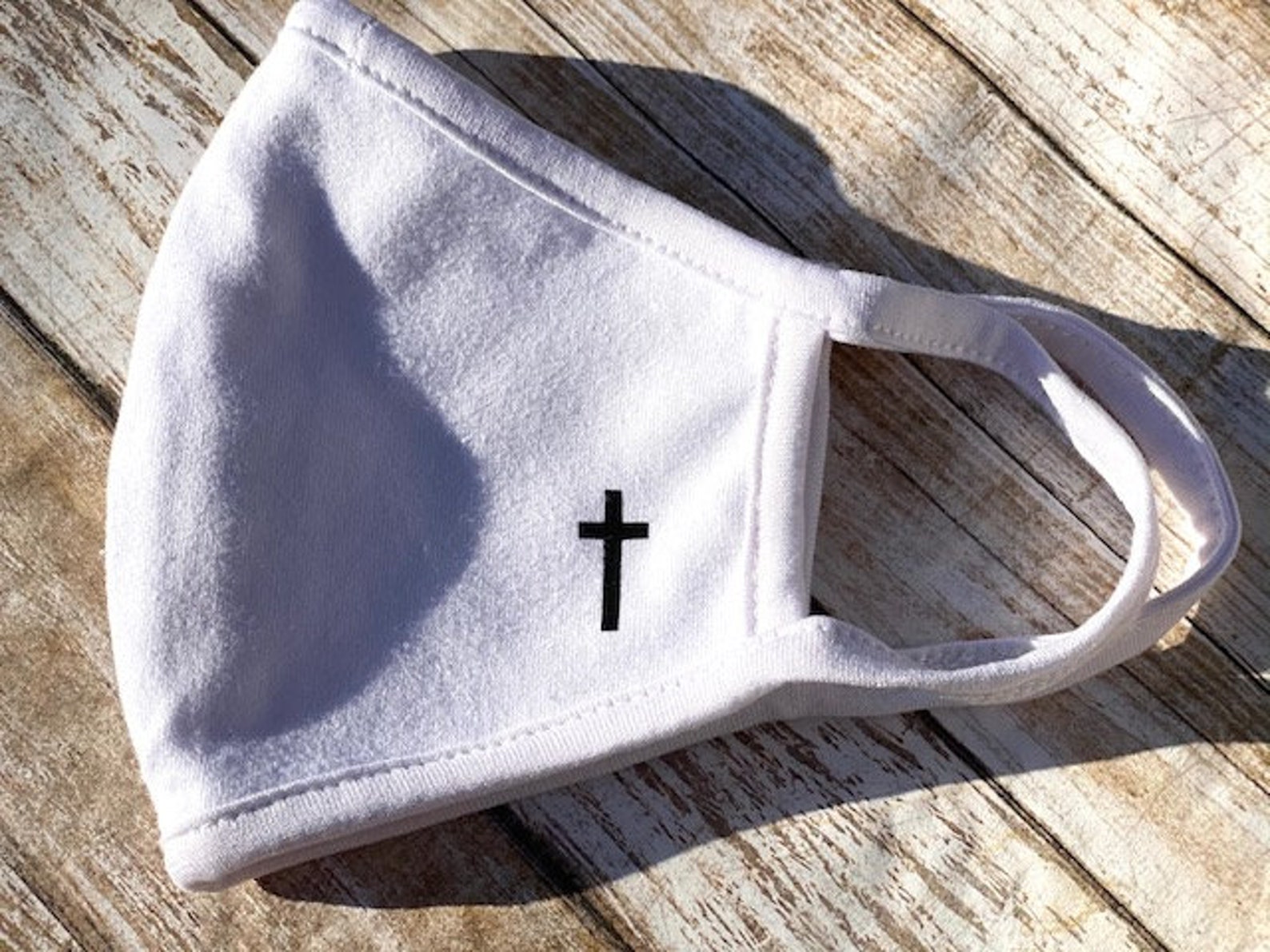 Cross Face Mask,christian Face Mask,washable Face Mask,baptism Gift ...