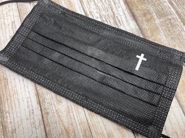 Set of 5 and More disposal Cross Black Face Masks for Adults - Etsy