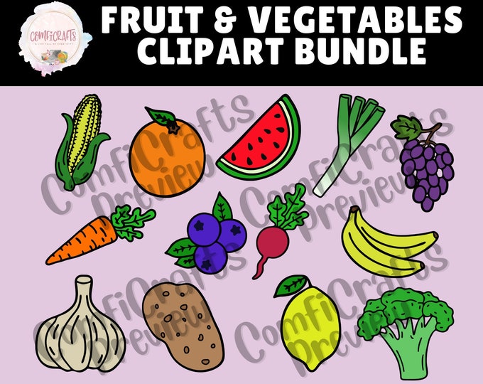 Vegetable Clipart Set, Commercial & Personal Use - Etsy