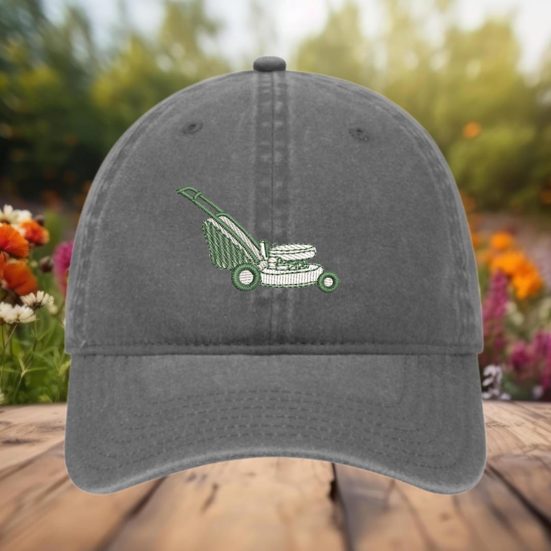 Embroidered Lawn Mower Dad Hat: Gardening & Landscaping Cap - Etsy