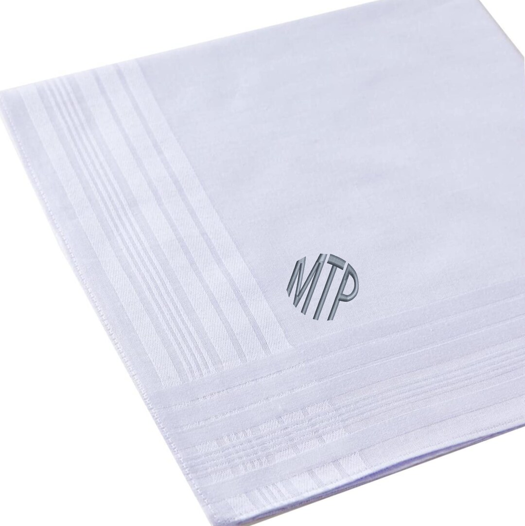 Custom Embroidered Handkerchief, Monogram Handkerchief, Handkerchief ...