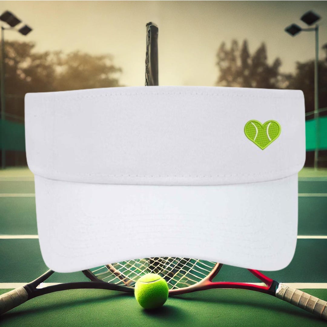 Tennis Heart Visor,tennis Visor, Tennis Gift, Tennis Clothing, Tennis ...