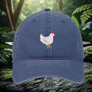 Embroidered Chicken Hat, Chicken Farm Hat, Chicken Raising Gift, Farm ...
