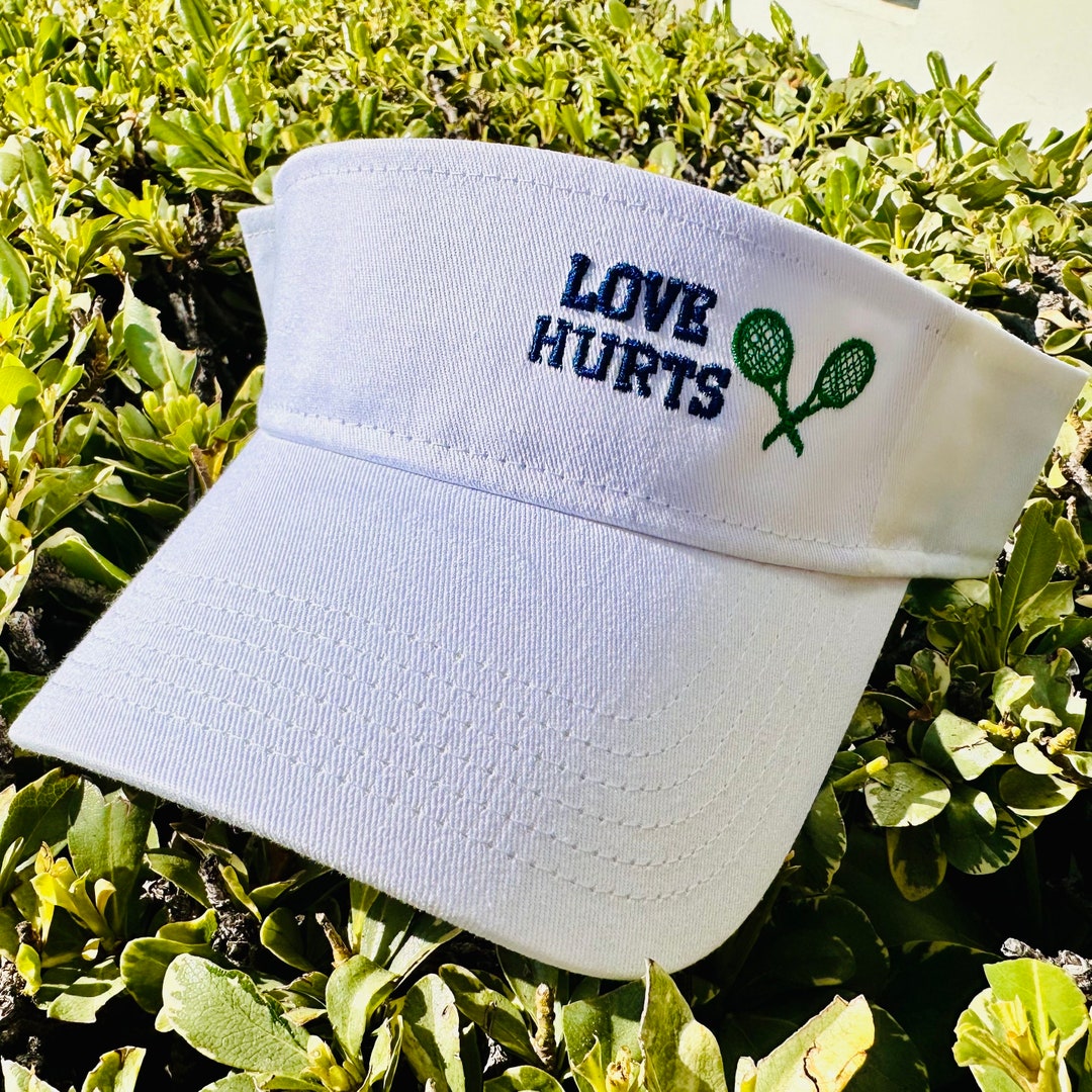 Love Hurts Tennis Visor, Tennis Player Visor, Women's Tennis Visor ...