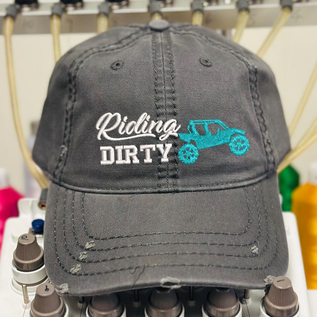 Riding Dirty Hat,funny UTV Distressed Cap,side by Side off Road Hat,atv ...