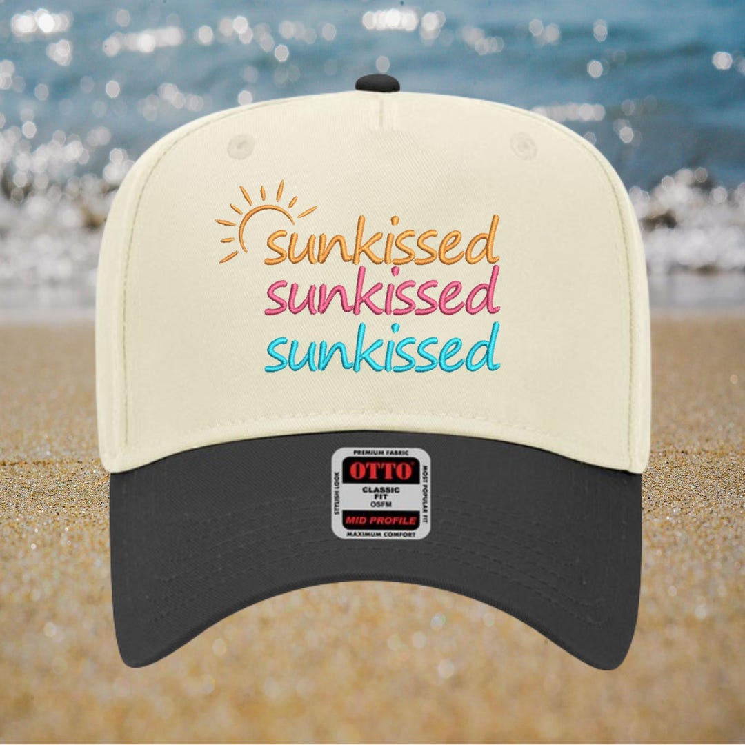 Sunkissed Embroidered Trucker Hat - Beach Vacation Snapback - Etsy
