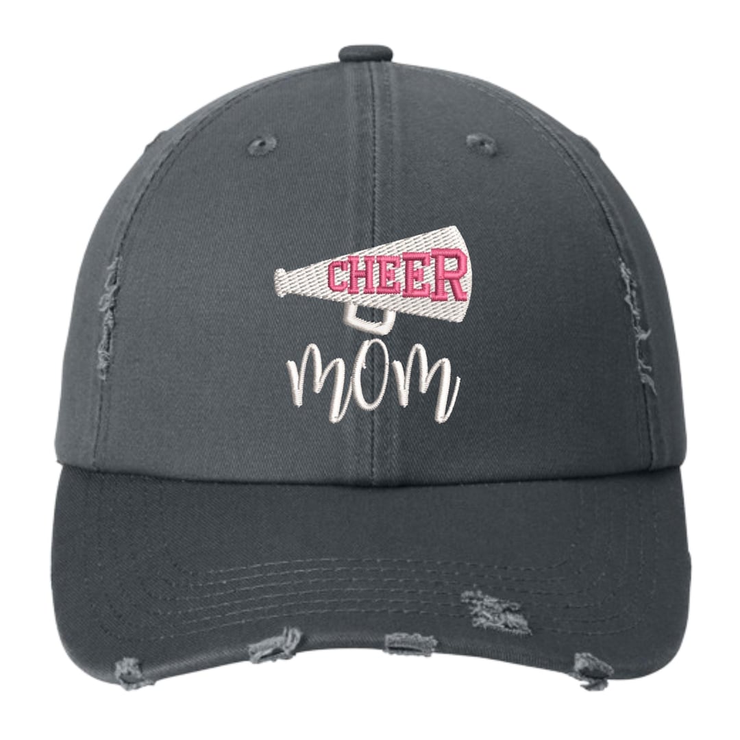 Cheer Mom Distressed Hat: Cotton Cheerleading Support Cap - Etsy
